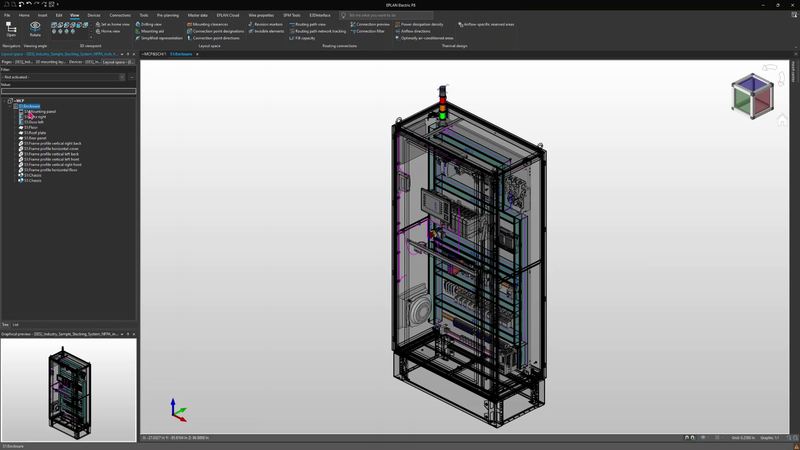 Eplan Pro Panel: documentations including 3D layout