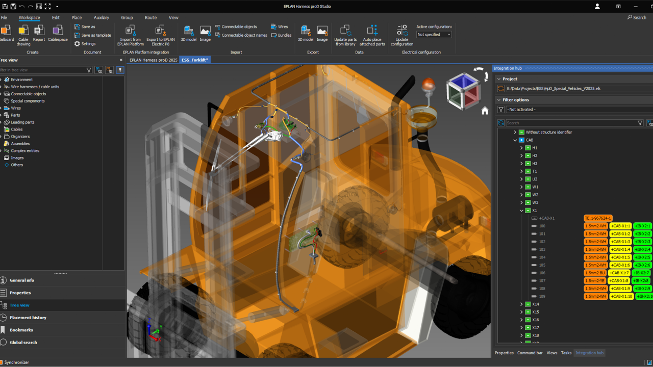 Eplan Harness proD: Cabling in 3D