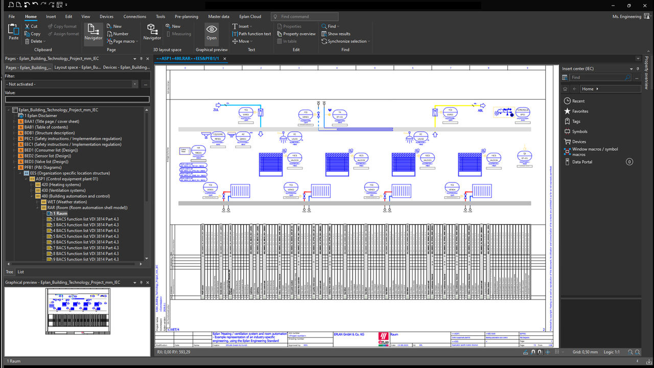 Eplan Preplanning: plant structures, P&IDs and control schemes