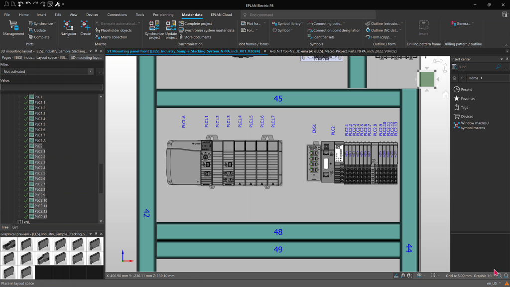 Eplan Pro Panel: Documentations including 3D layout